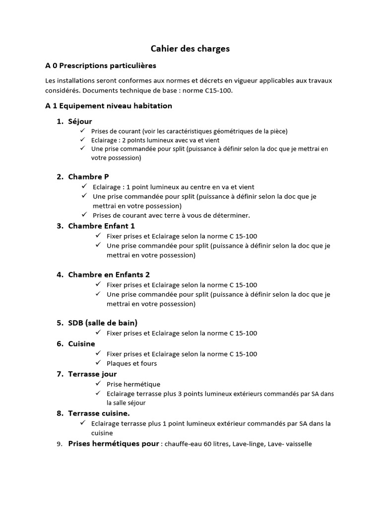 Cahier des charges | PDF