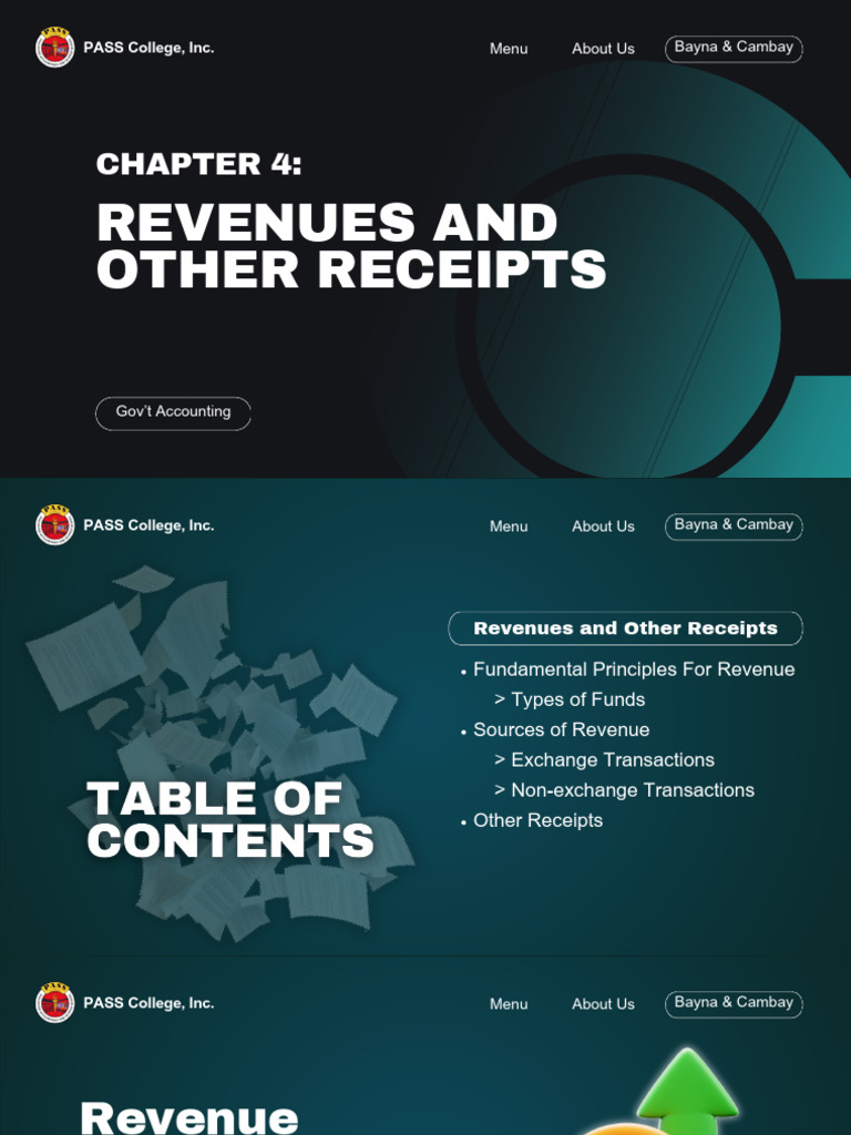 Chapter 4 REVENUES AND OTHER RECEIPTS | PDF | Revenue | Taxes