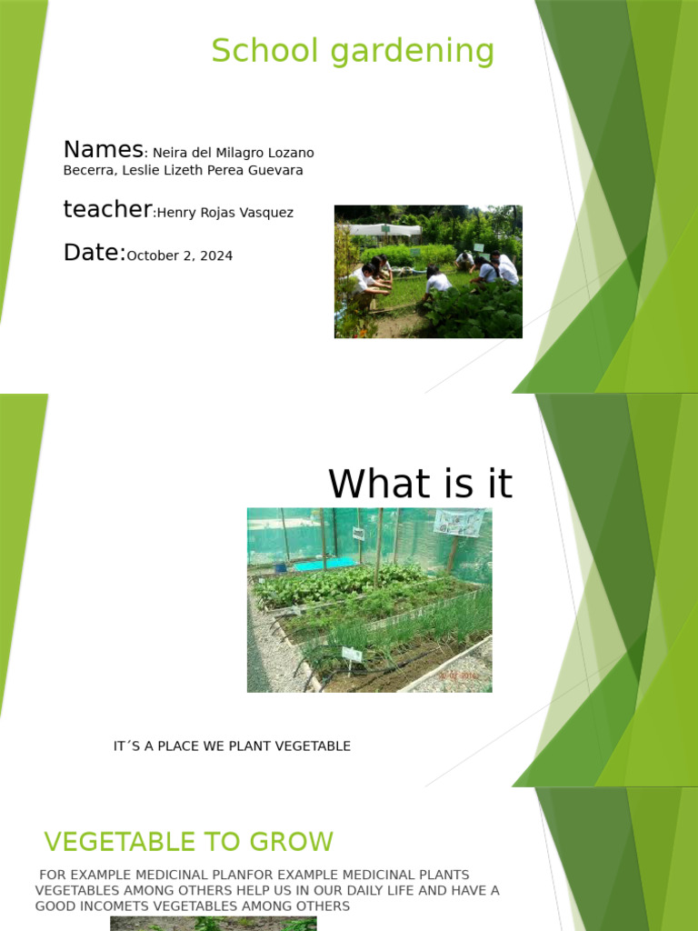 School Gardening - Leslie Perea Neira Lozano | PDF | Home & Garden ...