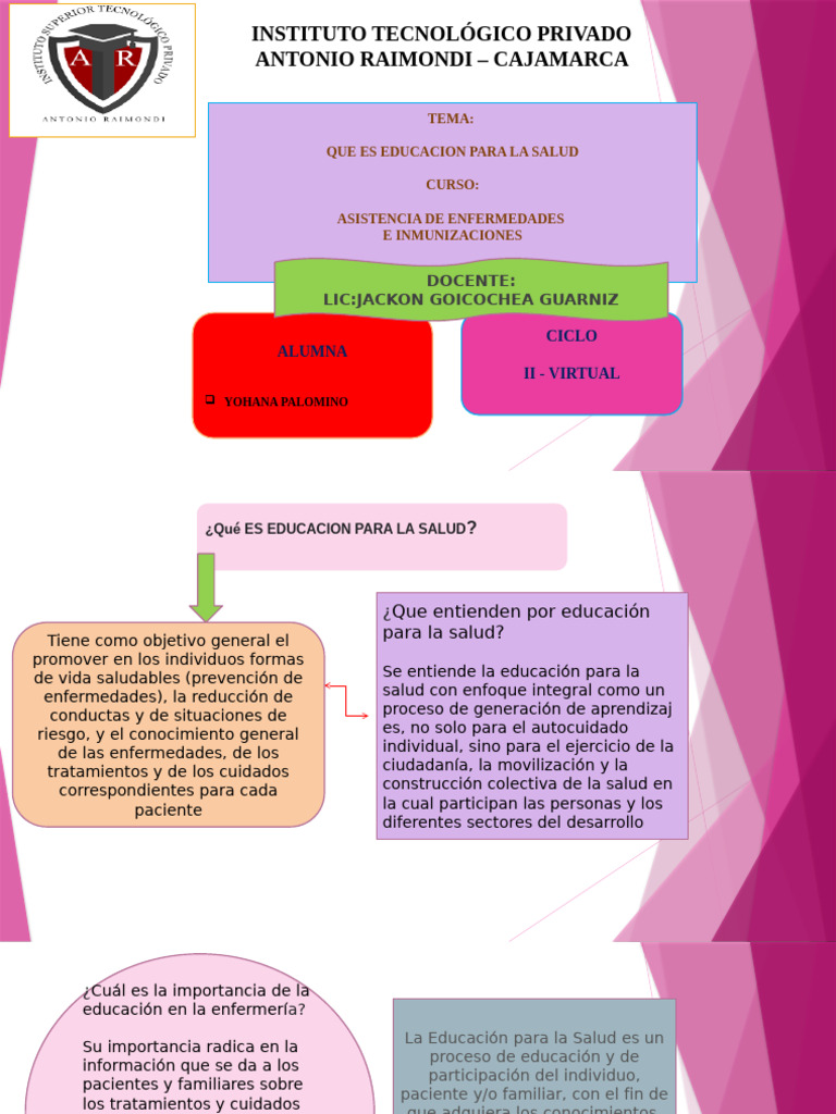 Educacion para La Slud Lic Jackon | PDF