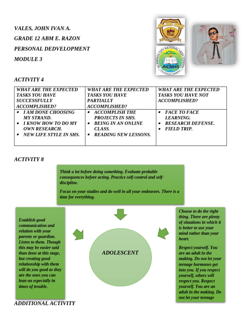 Personal Development Pdf Adolescence Cognition