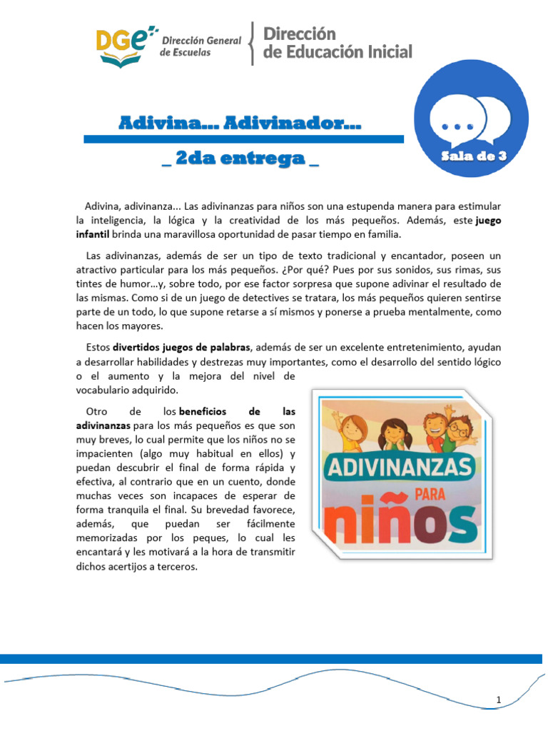 18-Adivinanzas - 2da Entrega | PDF