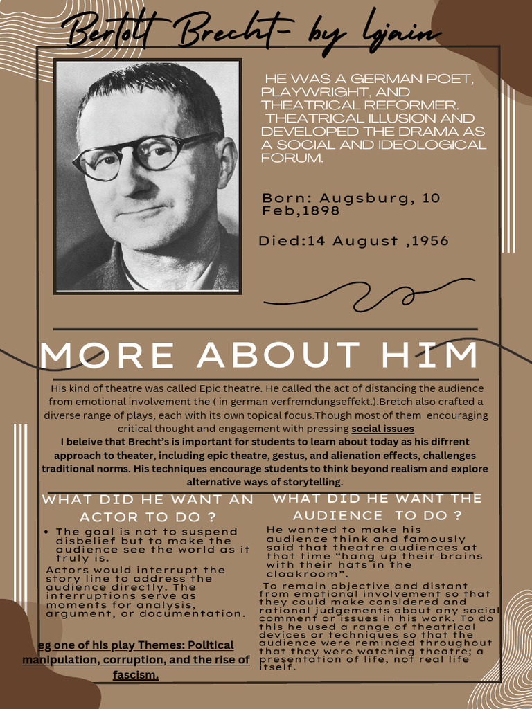 Lojain - Bertolt Bretch Poster | PDF | Entertainment | Classics