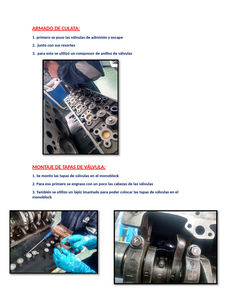 Armado de Culata | PDF