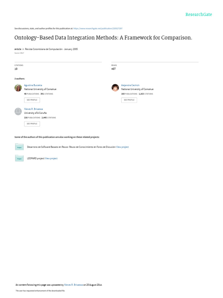Ontology-Based Data Integration Methods A Framewor | PDF