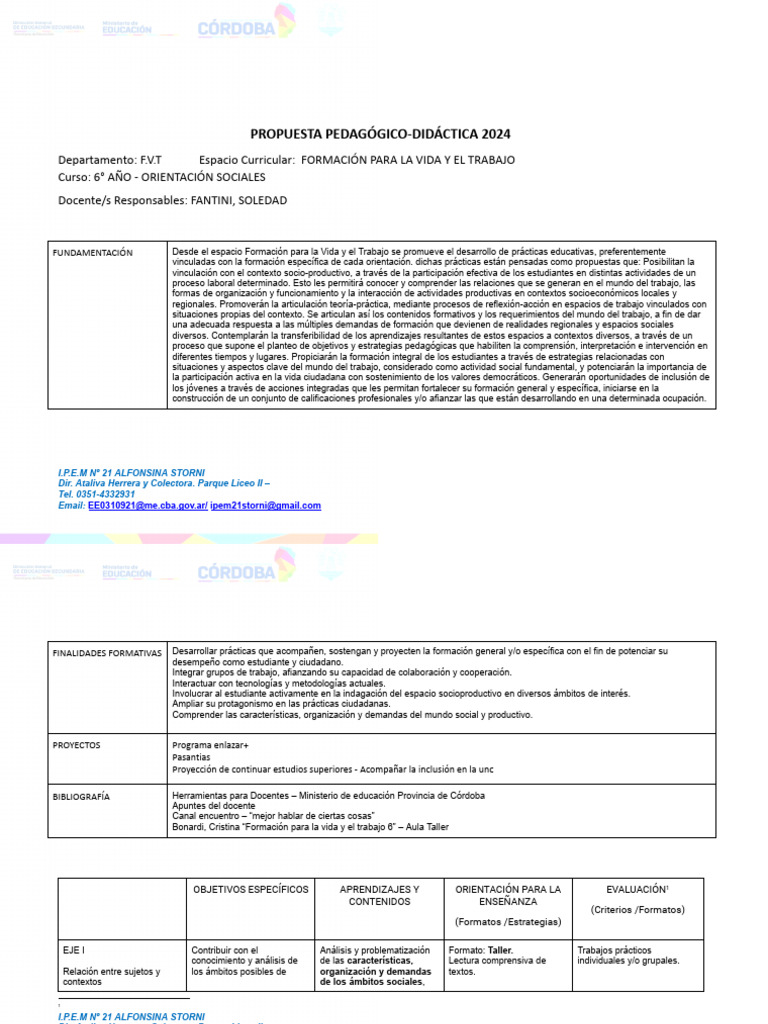 PPD FVT 6°año 2024 | PDF