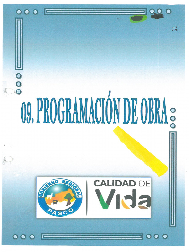 9. programacion de obra | PDF