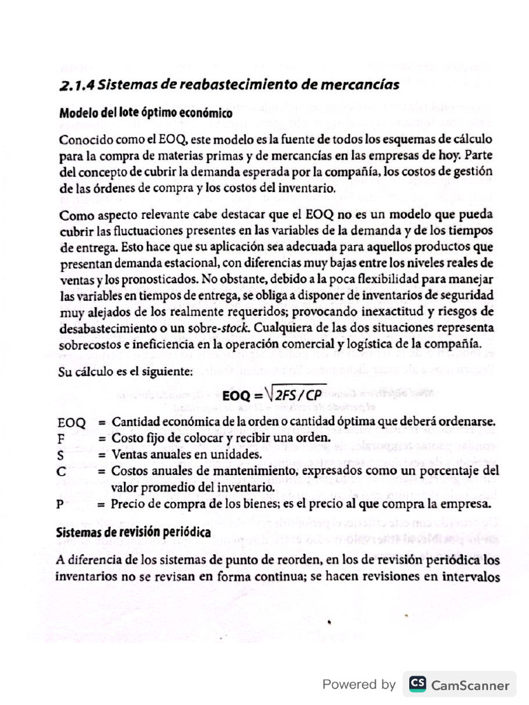 Sistemas de Reabastecimiento de Mercancias | PDF
