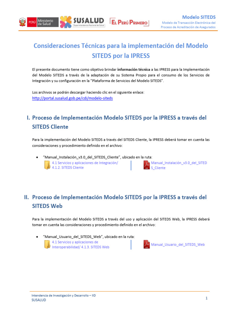2 Consideraciones técnicas para implementar - IPRESS | PDF