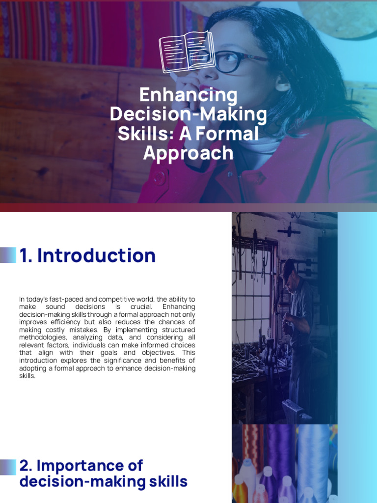 Enhancing Decision Making Skills A Formal Approach | PDF