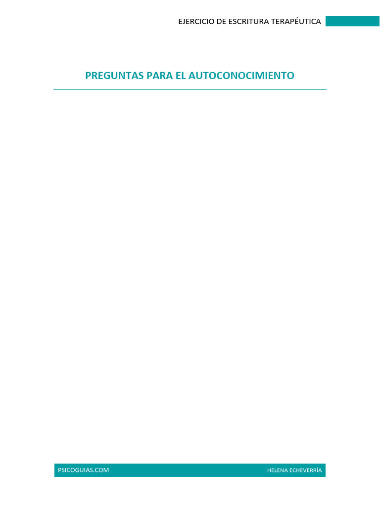 Ejercicio Autoconocimiento | PDF