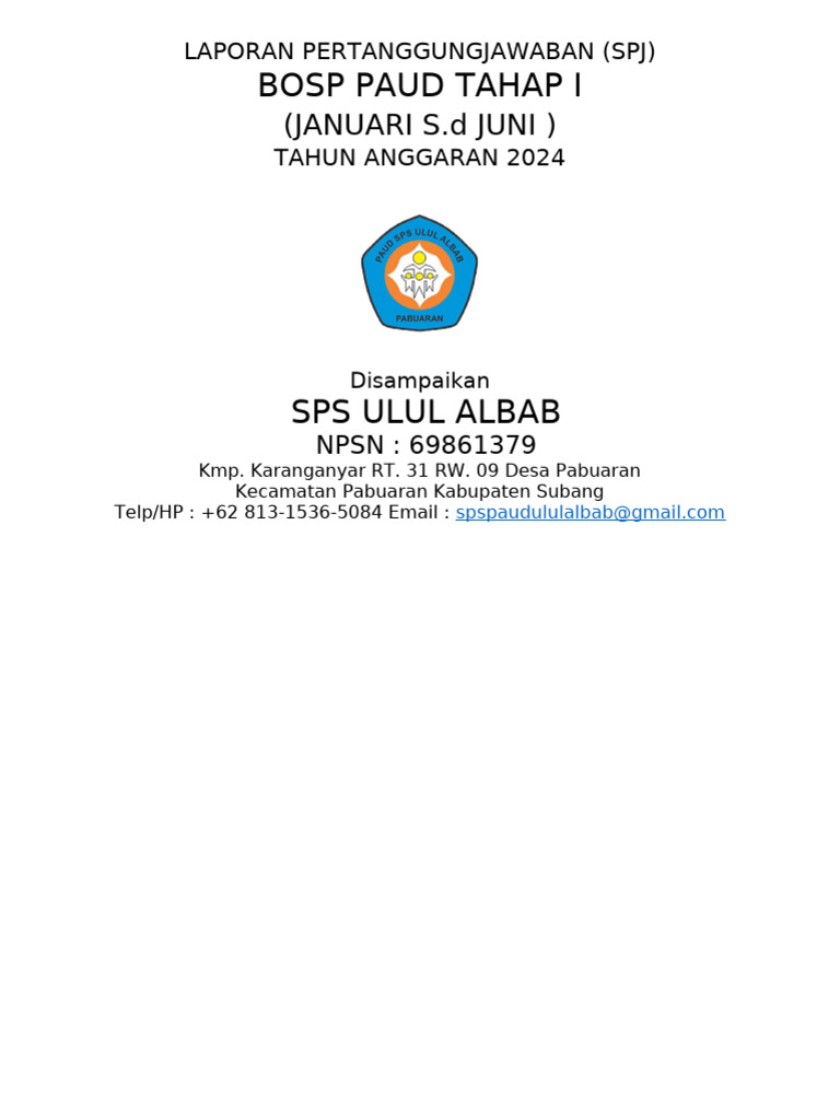 TERBARU - Update - COVER LPJ BOSP - Edited | PDF