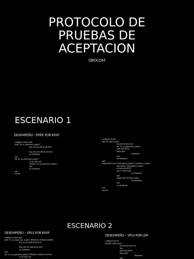 PROTOCOLO DE PRUEBAS DE ACEPTACION | PDF