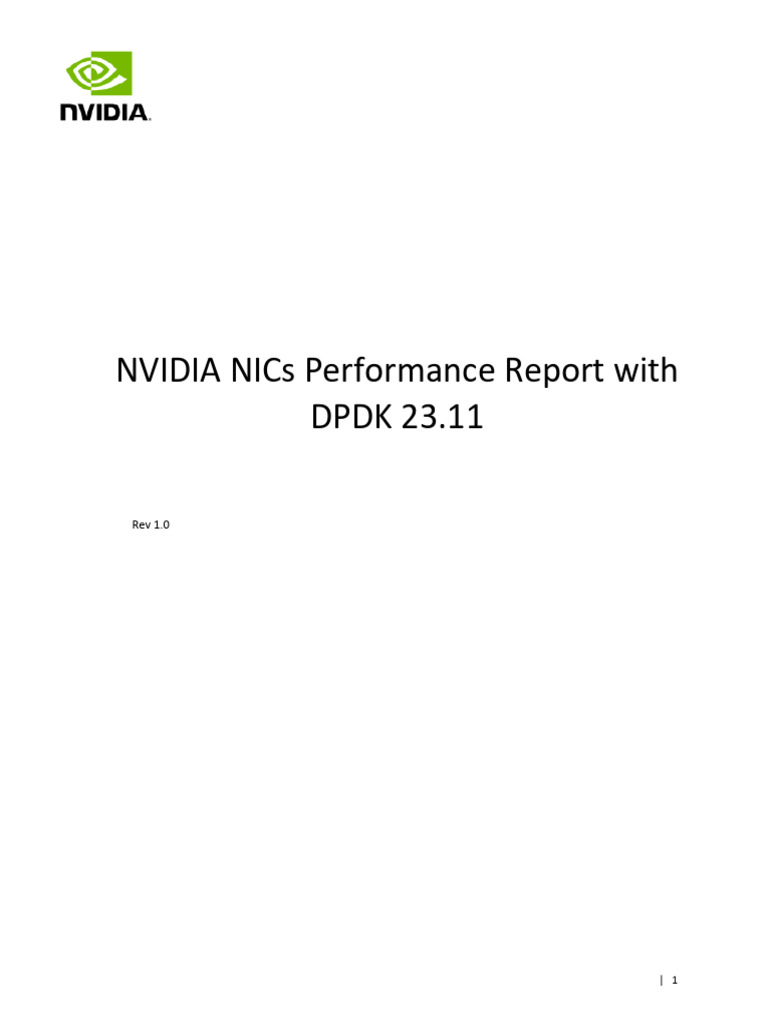 DPDK 23 11 NVIDIA NIC Performance Report | PDF