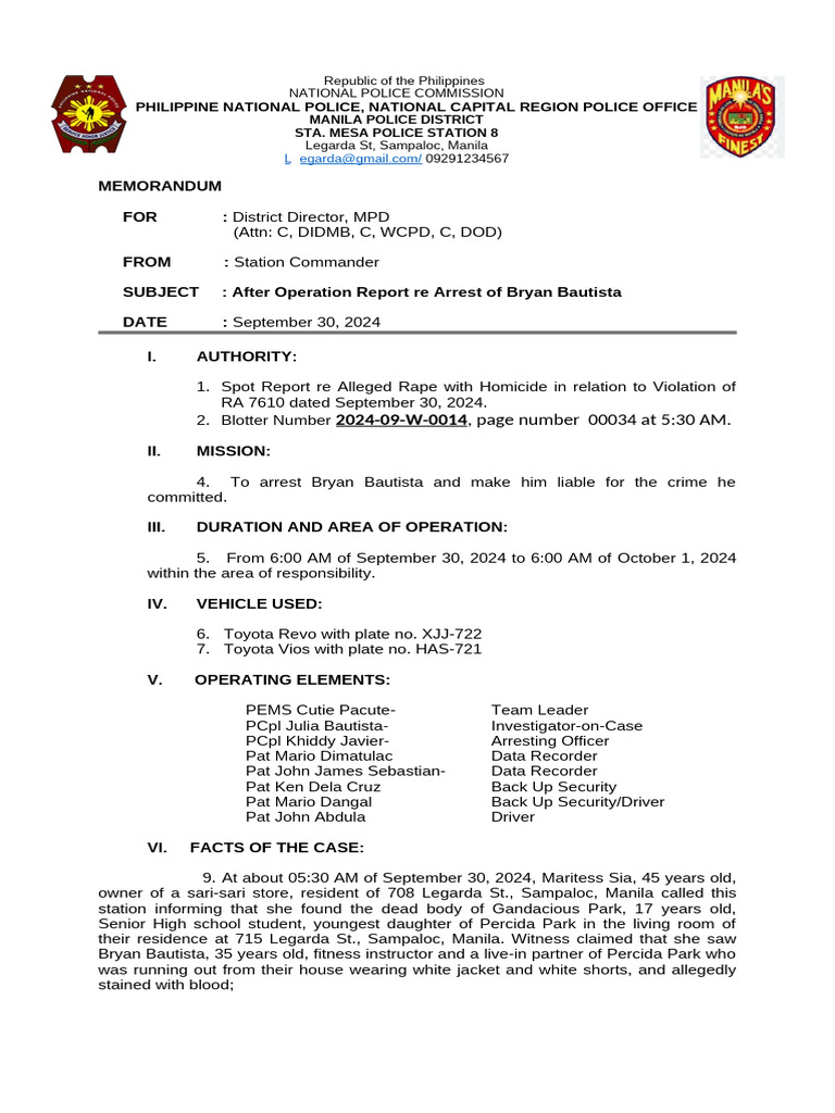 B. After Operation Report | PDF