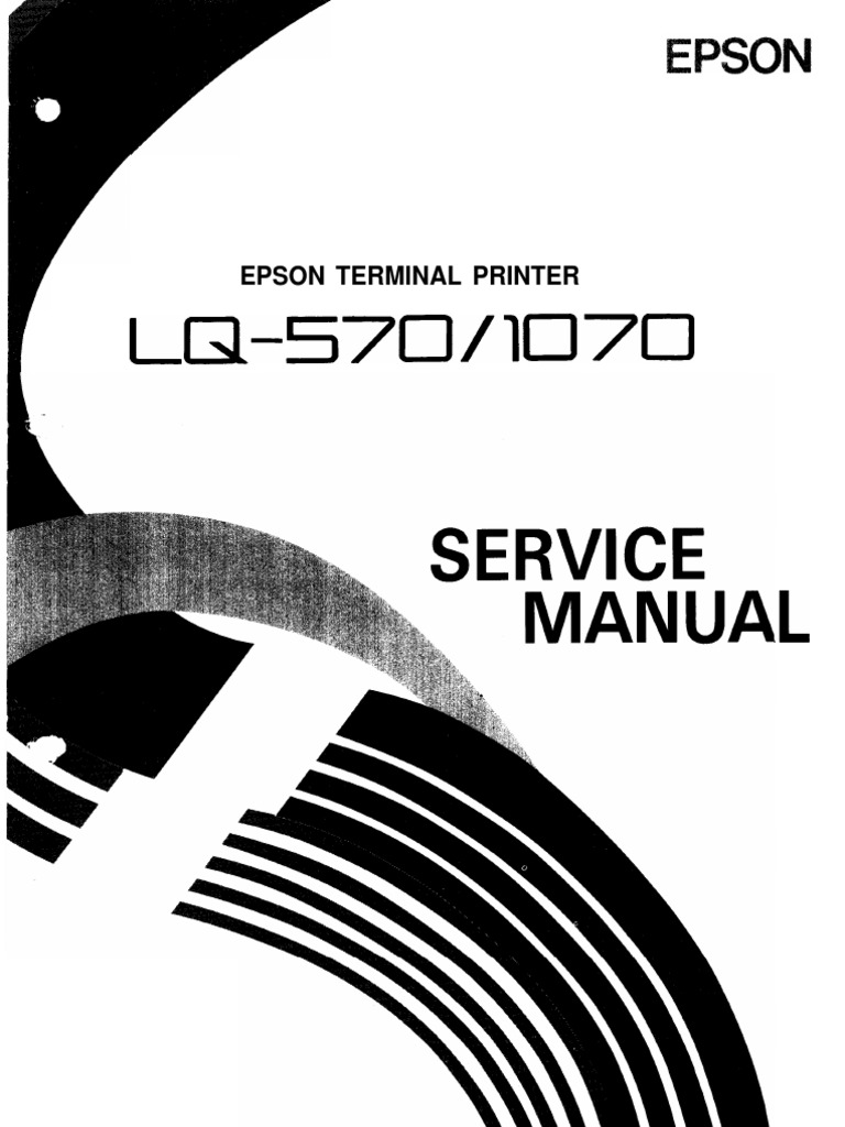 Service Manual Epson Lq-570, Lq-1070 | PDF | Printer (Computing ...