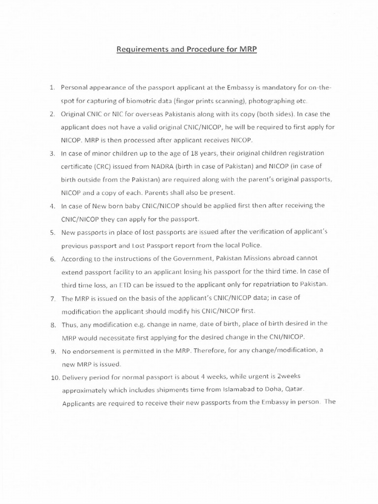 Requirements and Procedure for MRP | PDF