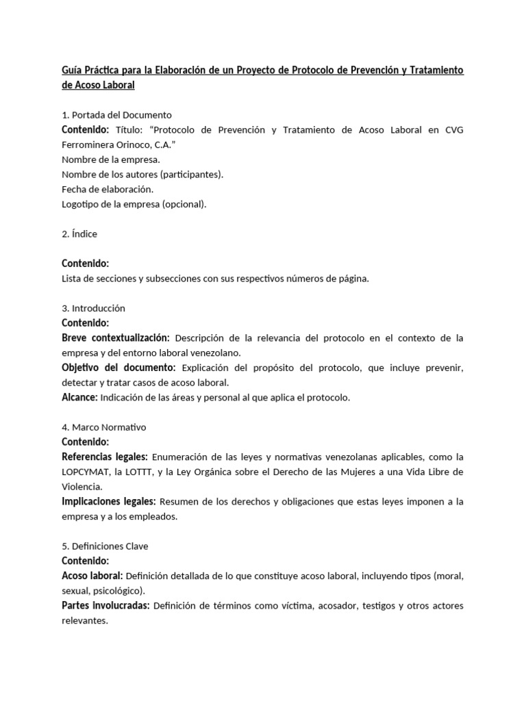 Guía Práctica para la Elaboración de un Proyecto de Protocolo de Prevención y Tratamiento de ...