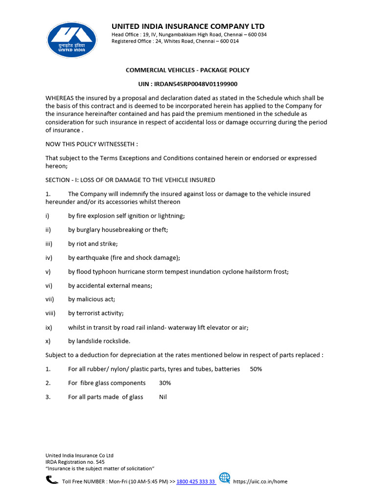 Commercial Vehicle Insurance Guide | PDF | Insurance | Indemnity