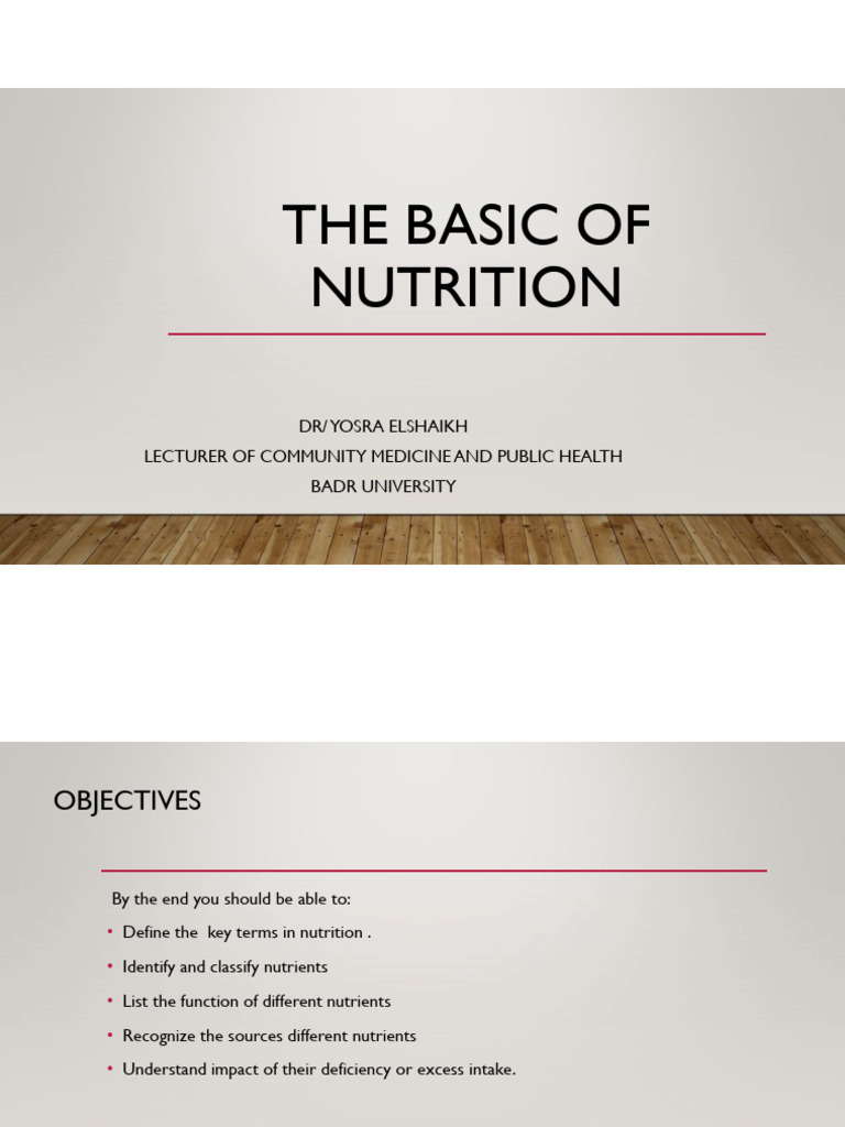 8 the Basic of Nutrition | PDF