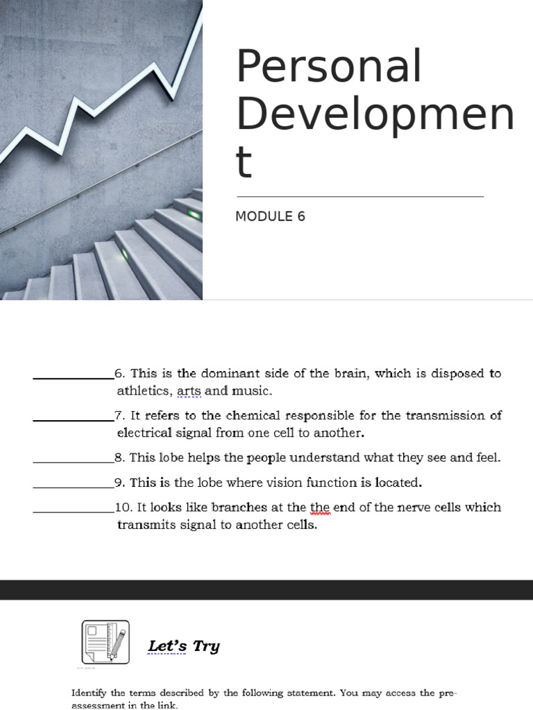 Personal Development Module 6 | PDF