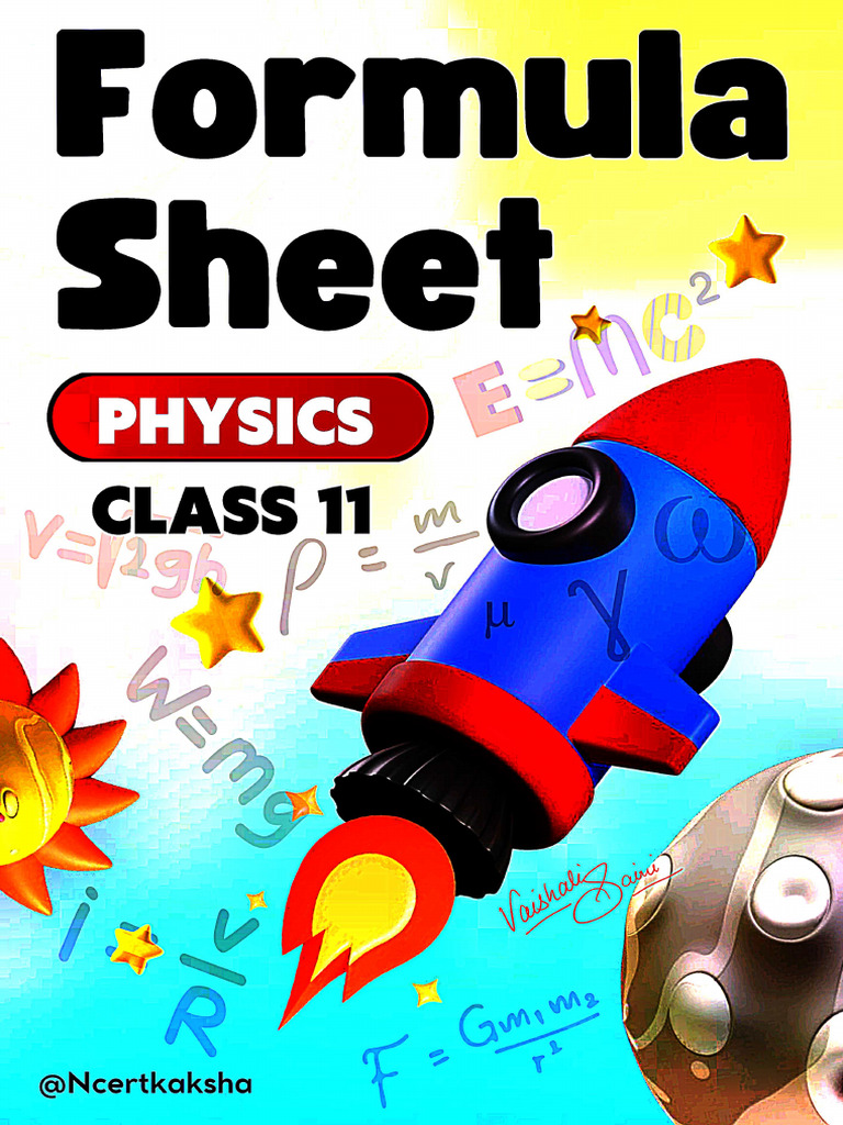 NCERT Kaksha Formula Sheets Physics Class 11th | PDF