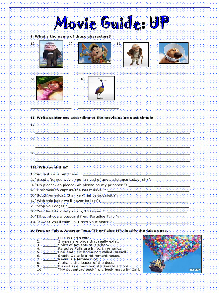 Up Worksheet | PDF