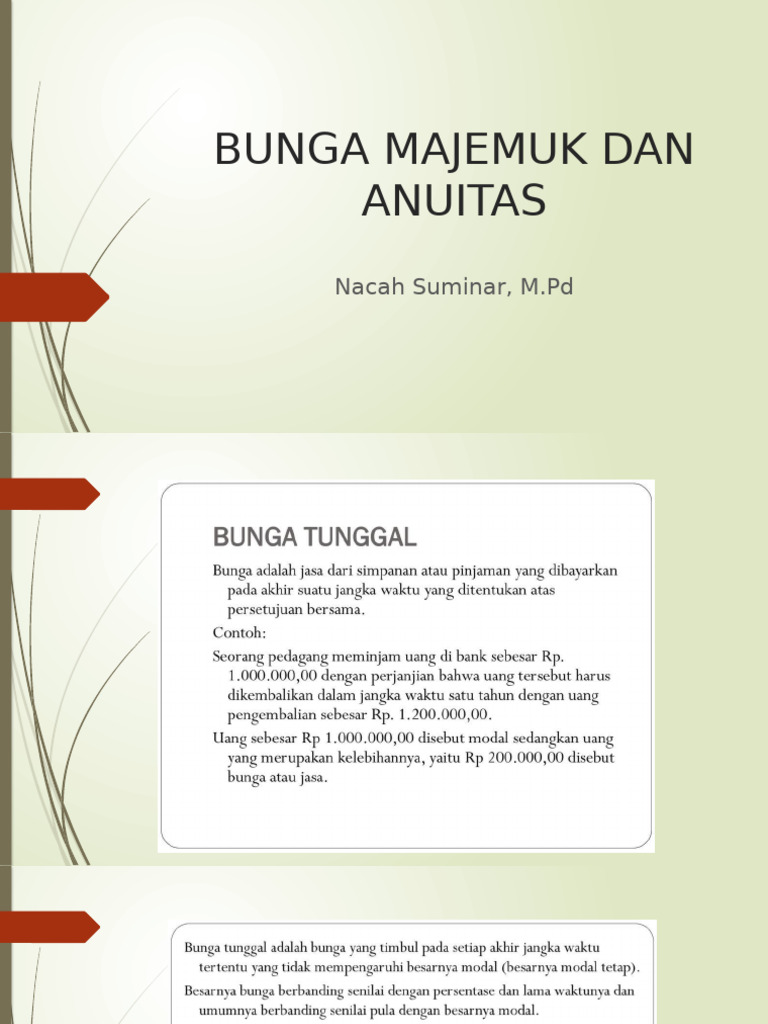 Bunga Majemuk Dan Anuitas | PDF