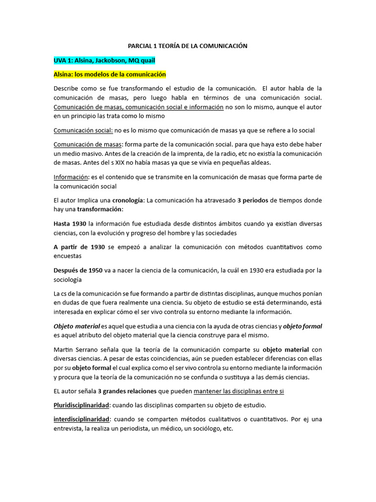 Resumen Teoria de La Comu (1) | PDF