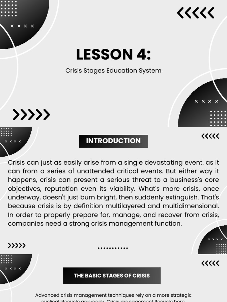Four Stages of Crisis Management | PDF | Crisis Management | Career ...
