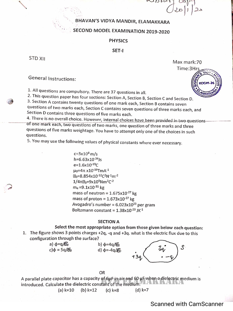 2019 Sme Phy Set 1 | PDF