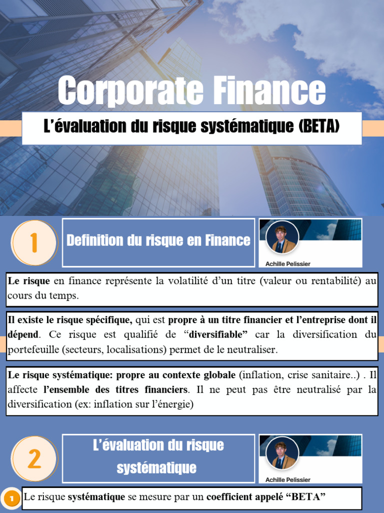 Risque Systématique & Coefficient Beta | PDF