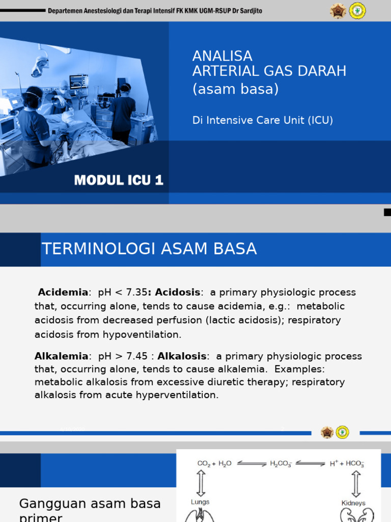 Analisa Agd Asam Basa Icu 2024 | PDF
