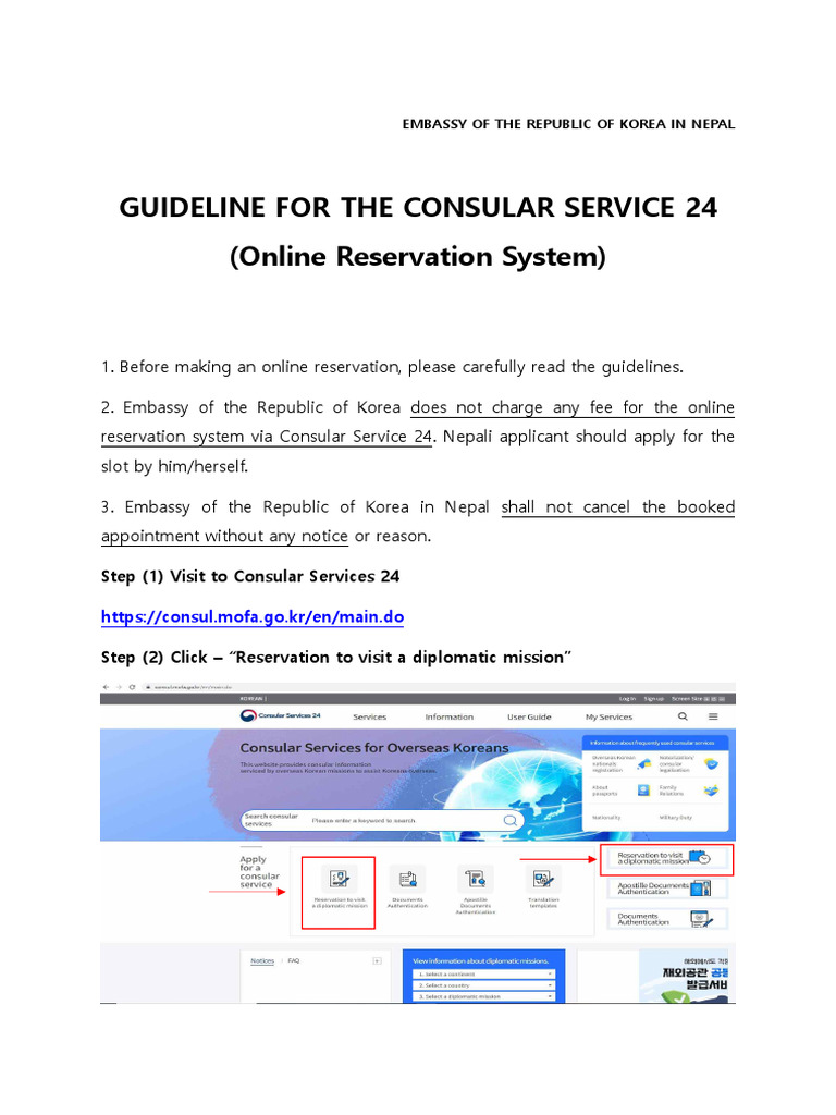 Guideline To The Consular Service 24 | PDF
