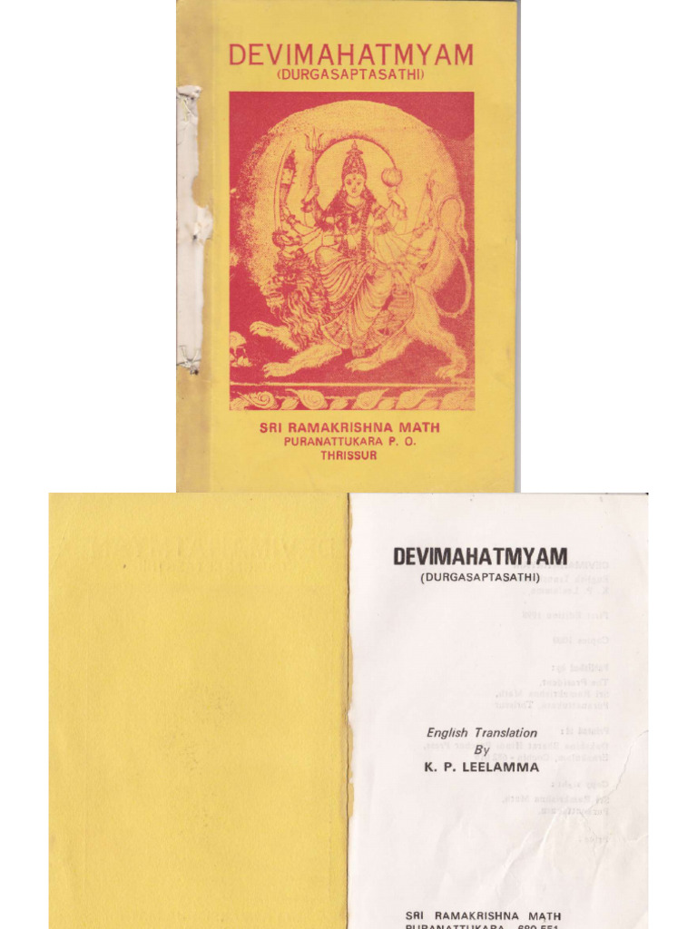 Devi Mahatmyam or Durga Saptashati Word To Word Meaning | PDF