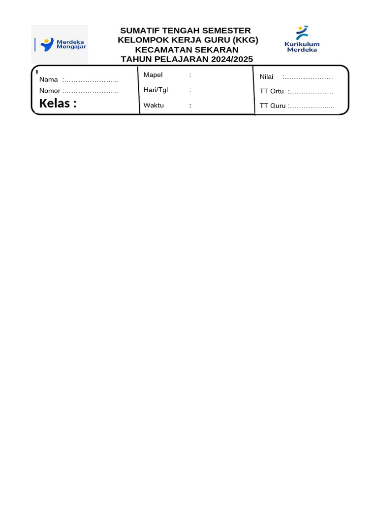 Kop Soal STS 2024 | PDF