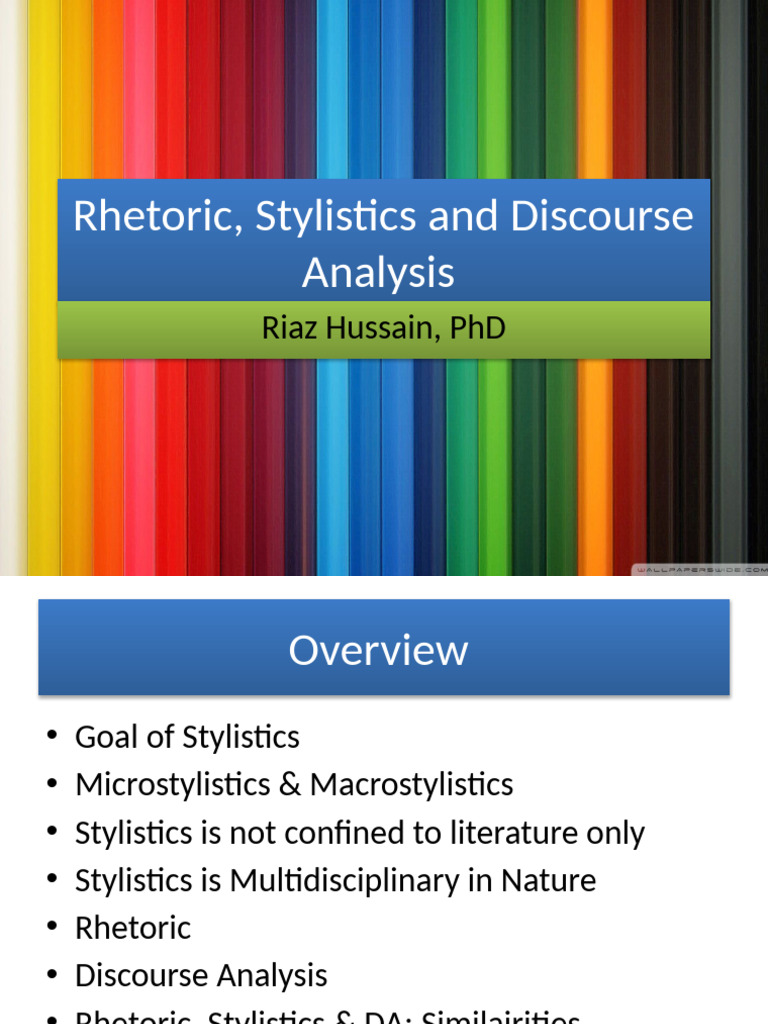 Rhetoric, Stylistics and Discourse Analysis | PDF | Rhetoric | Linguistics