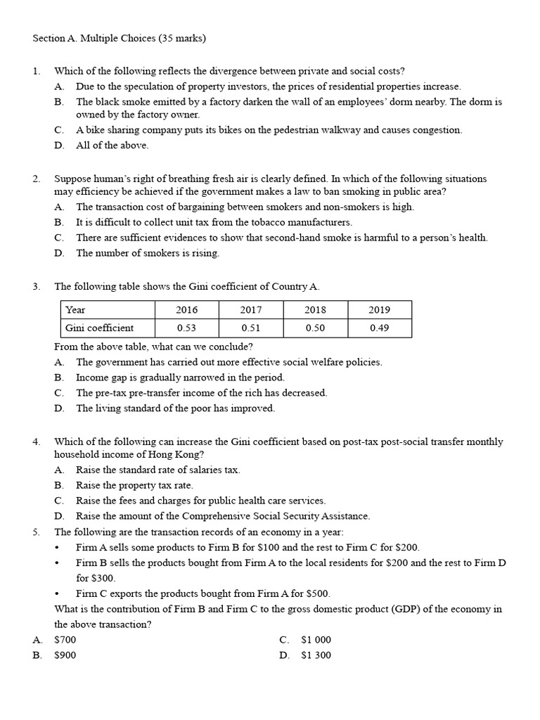 F.5 2nd Exam (Q Paper 1) | PDF
