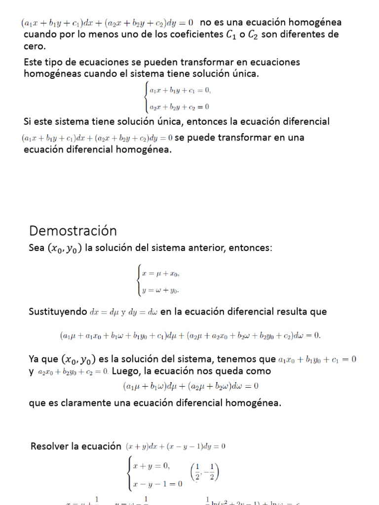 No Ecuación Diferencial Homogénea | PDF