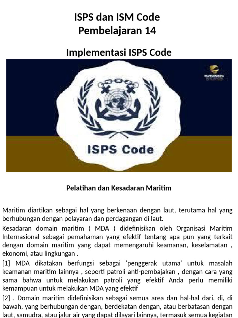 ISPS Dan ISM Code | PDF