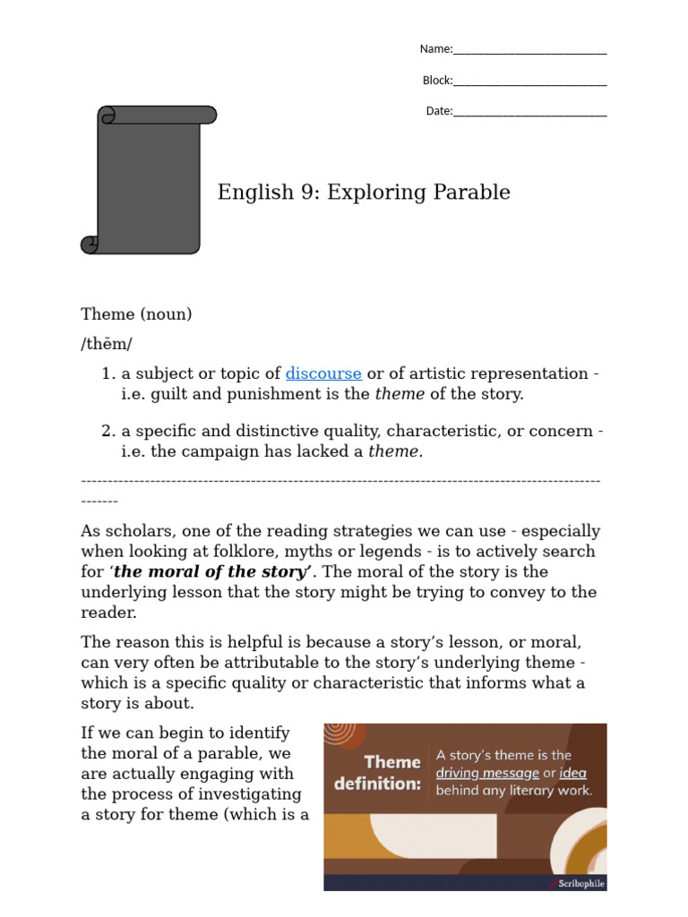Exploring Parable - The Sorceror's Apprentice | PDF