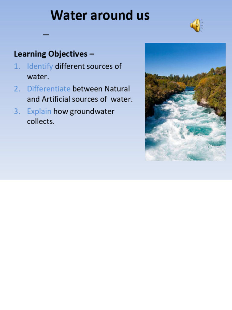 WK 1 - Water Around Us PPT 2023 | PDF