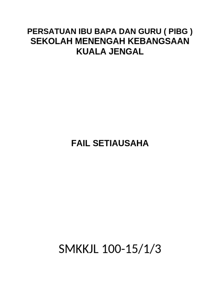 Cover Pibg Fail Su | PDF