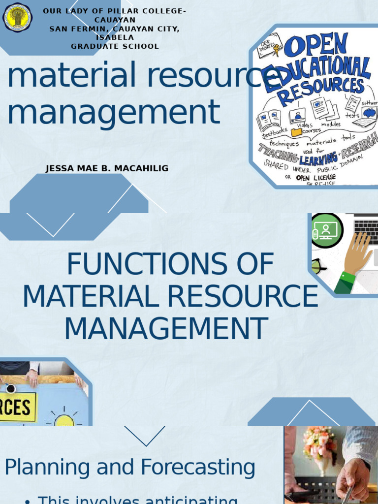 Functions and Objectives of Material Resource Management | PDF