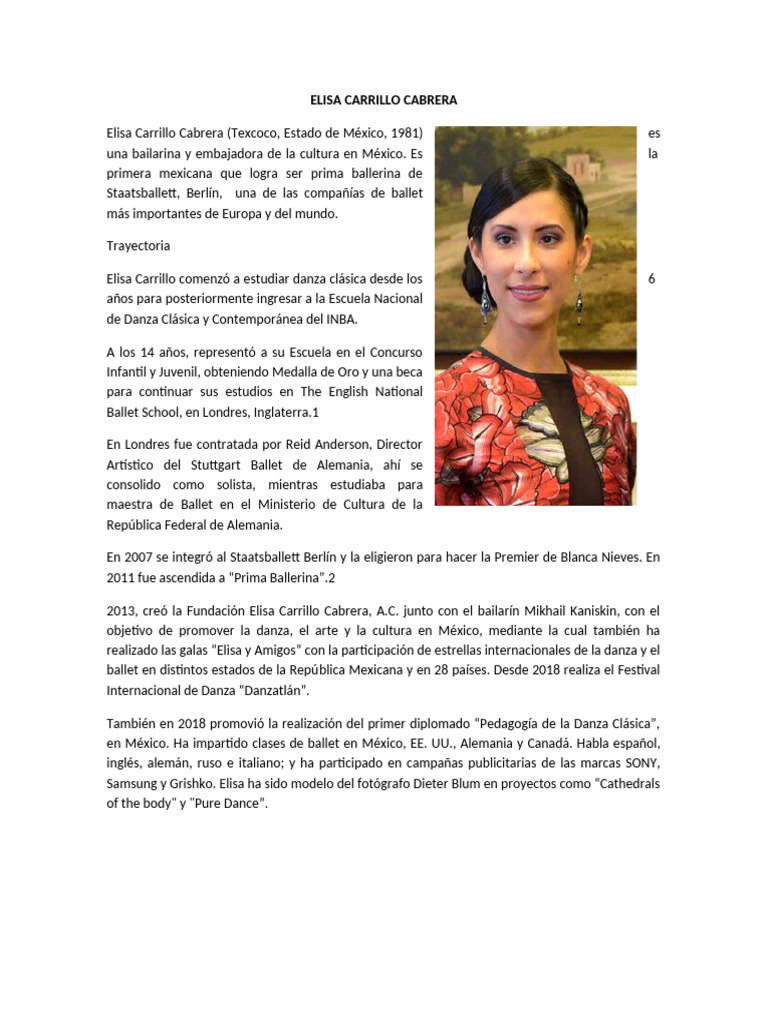 Biografia ELISA CARRILLO CABRERA | PDF