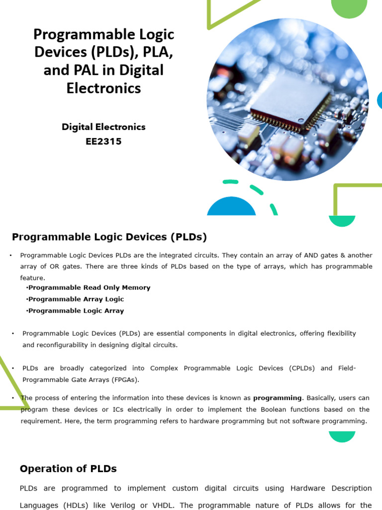 Programmable Logic Devices (PLDs), PLA, [Autosaved] | PDF