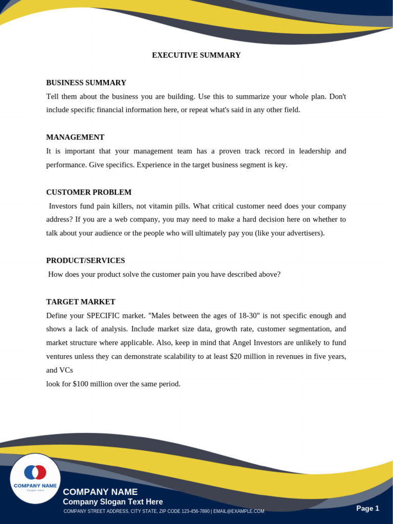 Business Plan 2024 Final Template 5 | PDF