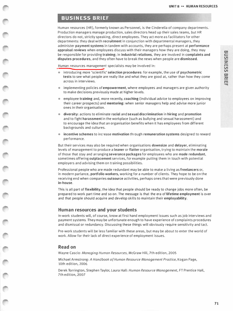 HRM - ML 3rd Edition - Intermediate - TB - 71 - 1 - Business Brief | PDF