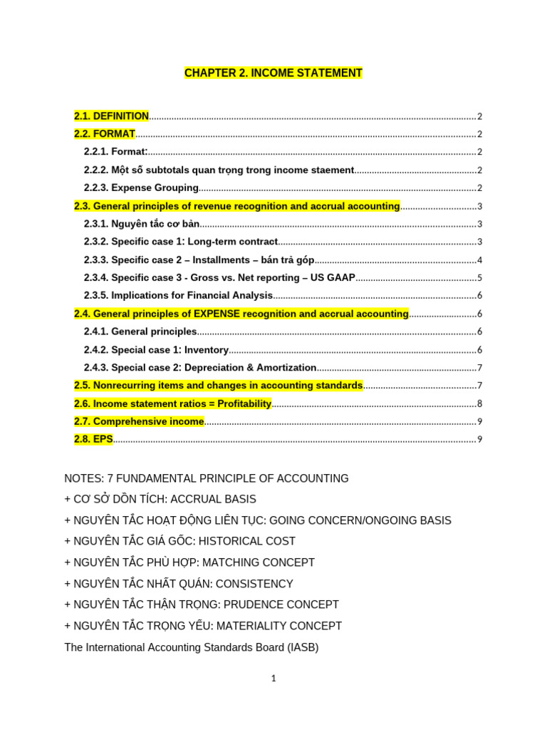 Tổng Kết Ptbctc 1 | PDF