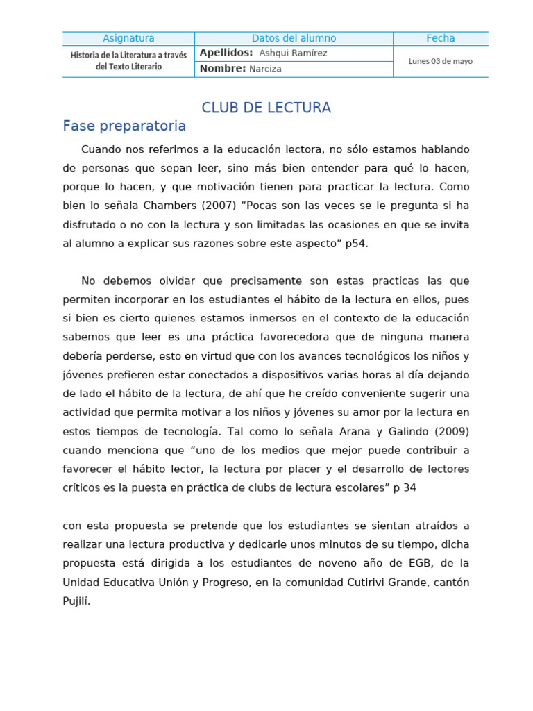 Club de Lectura | PDF